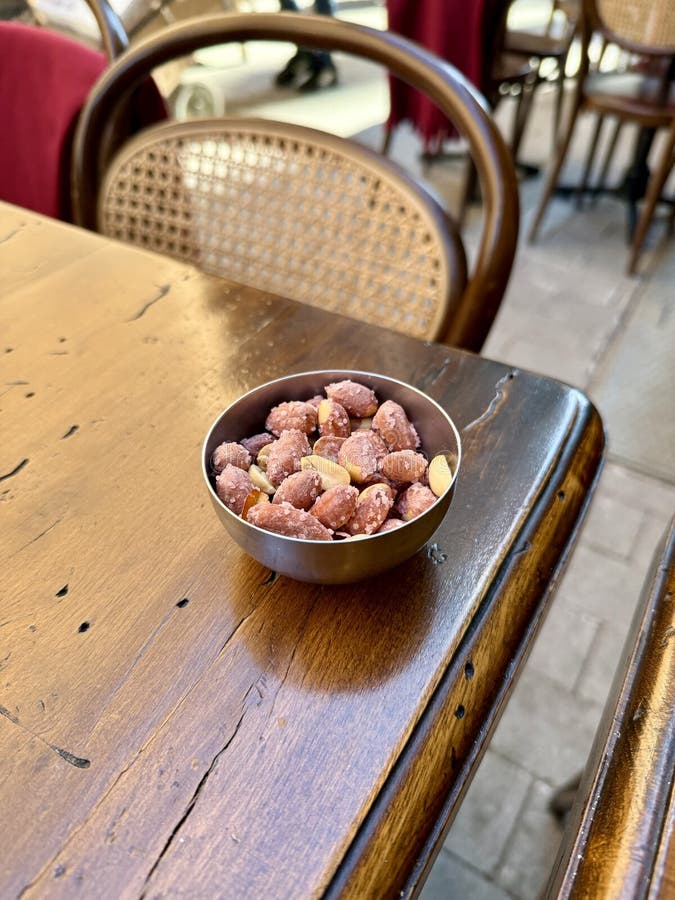 Bar Pub Snacks Salty Peanuts with Beer on Wooden Table Stock Photo ...