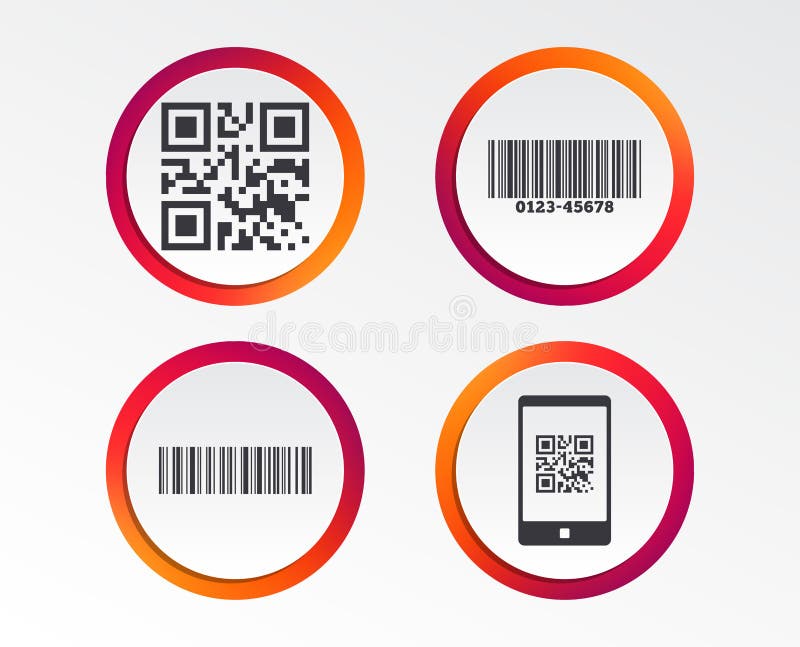 Bar and Qr Code Icons. Scan Barcode Symbol. Vector Stock Vector ...