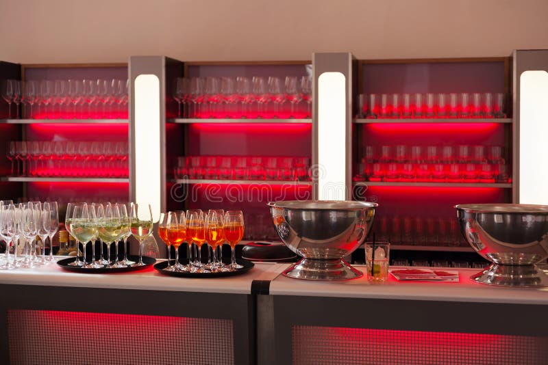 Bar with red backlight stock photo. Image of backlight - 33668814