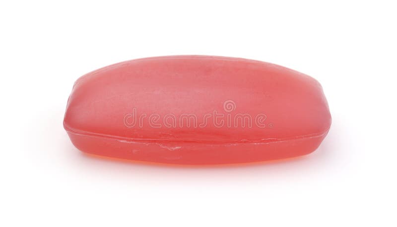 Bar of Red Soap Isolated on White Stock Image - Image of cosmetic ...