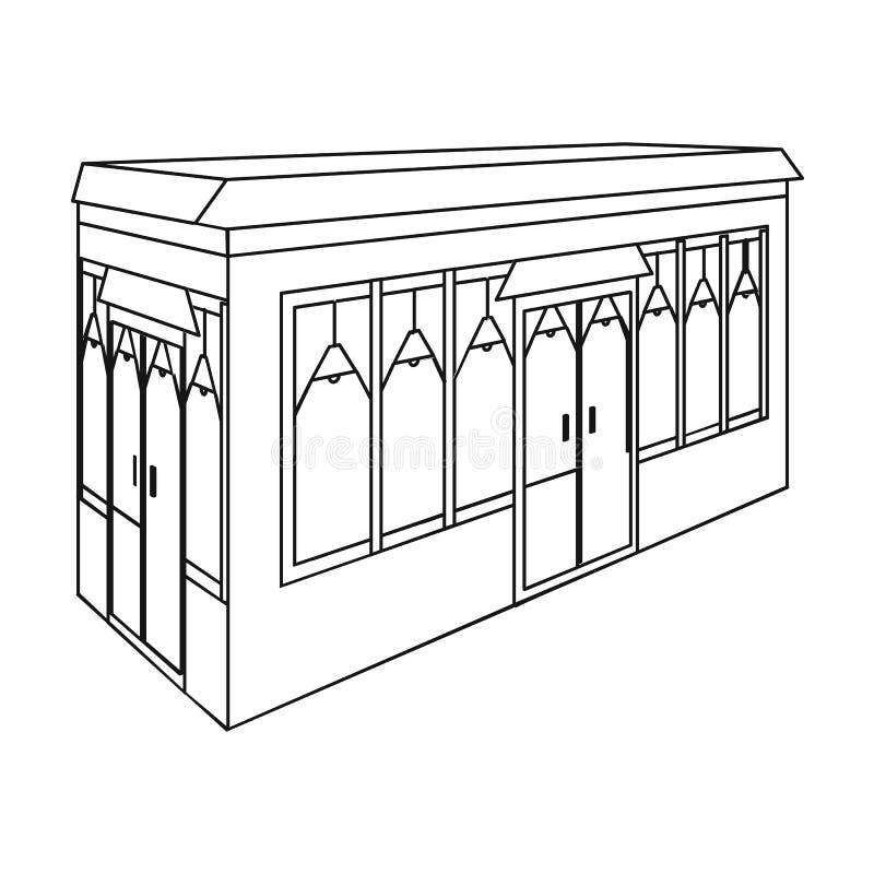 Bar, Restaurant. Architectural Construction of the Bar Single Icon in ...