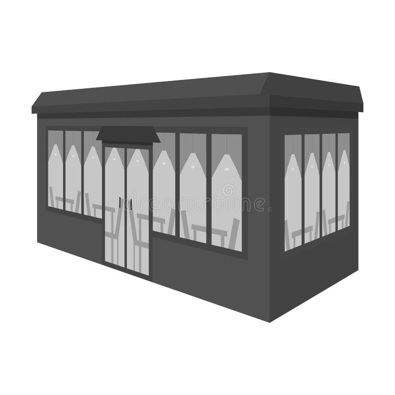 Bar, Restaurant. Architectural Construction of the Bar Single Icon in ...