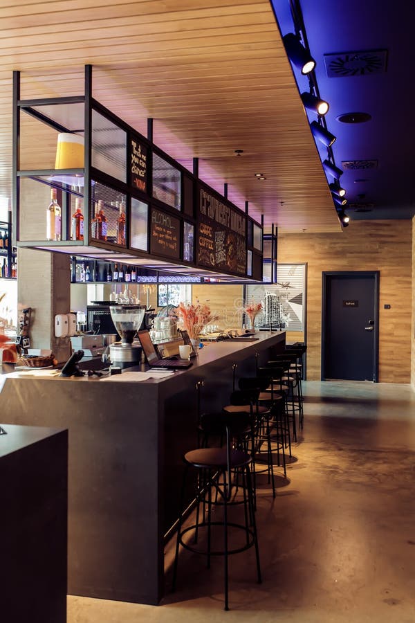 Bar and Restaurant Space Hotel Lobby Bar Stock Photo - Image of indoor ...