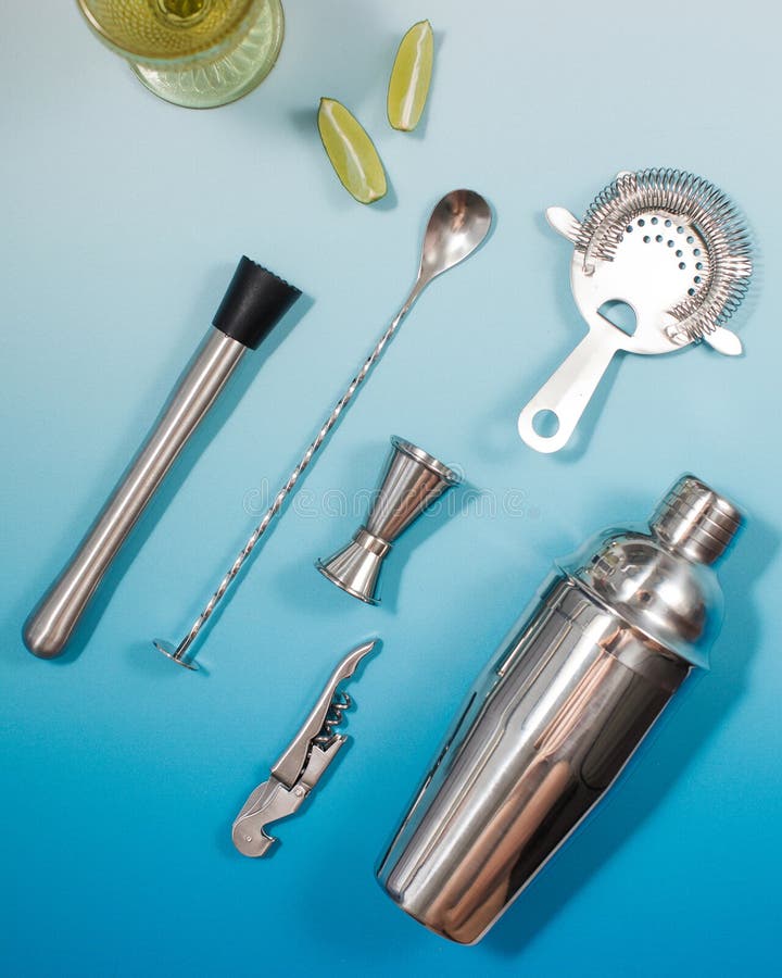 Bar Set for Making Cocktails. Night Party, a Bar. Stock Photo - Image ...