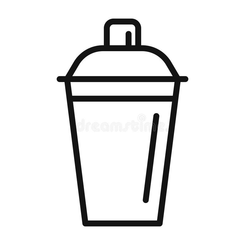 Bar Shaker Icon Symbol on White Background Stock Vector - Illustration ...