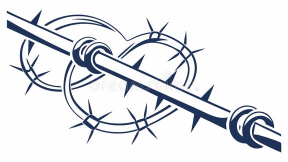 Bar with Sharp Thorns, Obstacle Challenge Concept, Vector Design ...