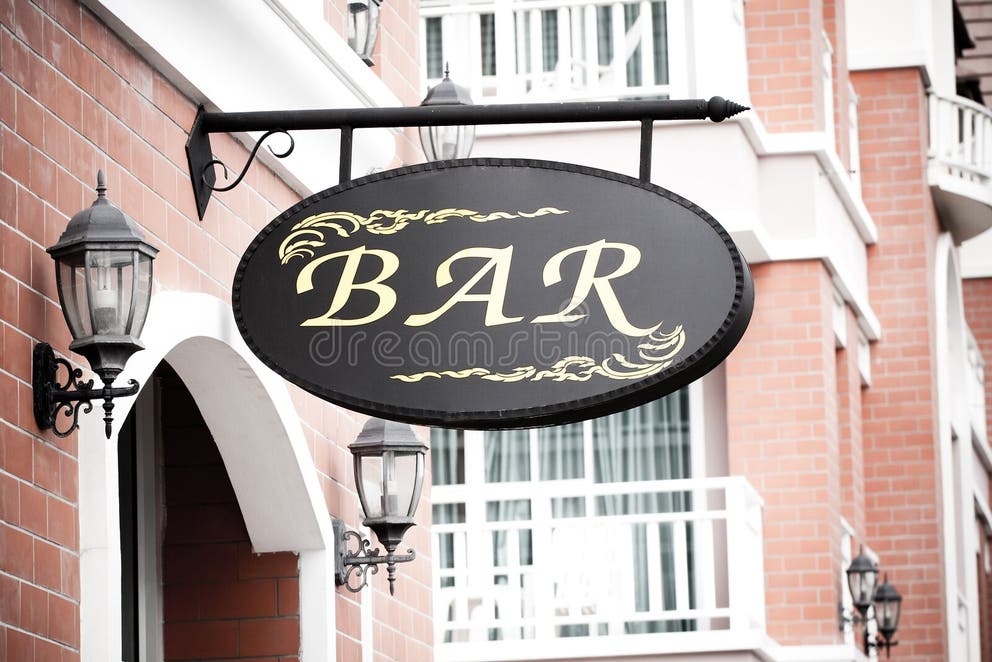 Bar sign stock image. Image of binge, invite, celebration - 18648803