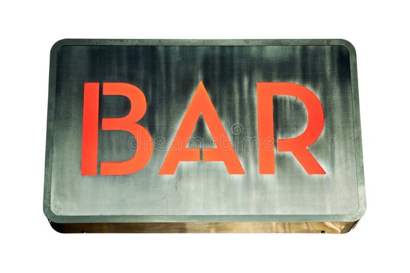 Bar sign stock image. Image of glowing, background, liquor - 27559561