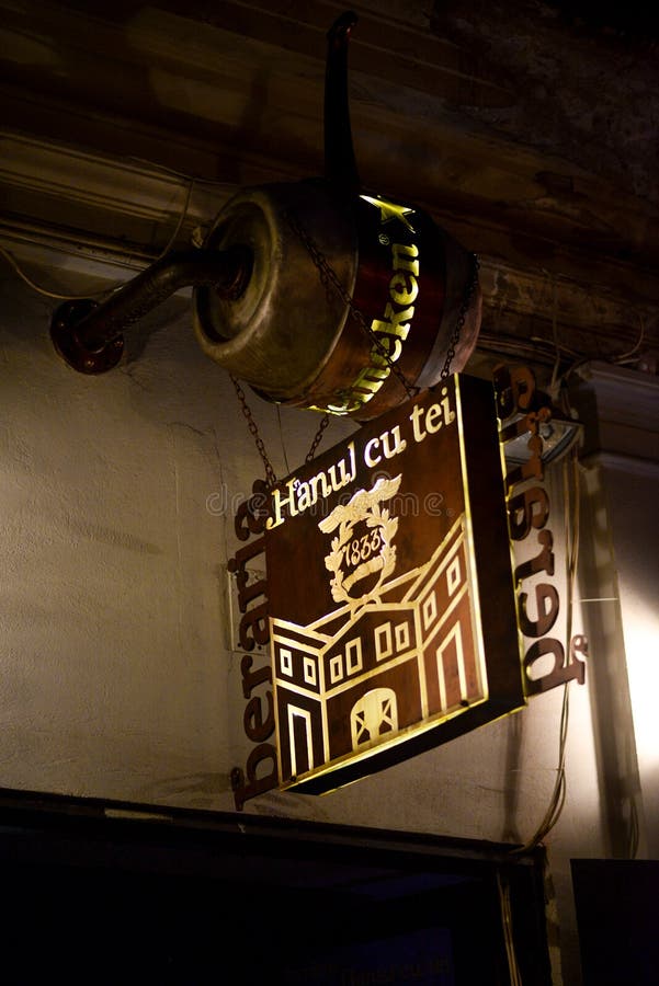 Bar Sign editorial image. Image of romania, bucharest - 68902355