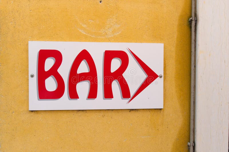 Bar sign stock photo. Image of advertising, outside, colorful - 34854502