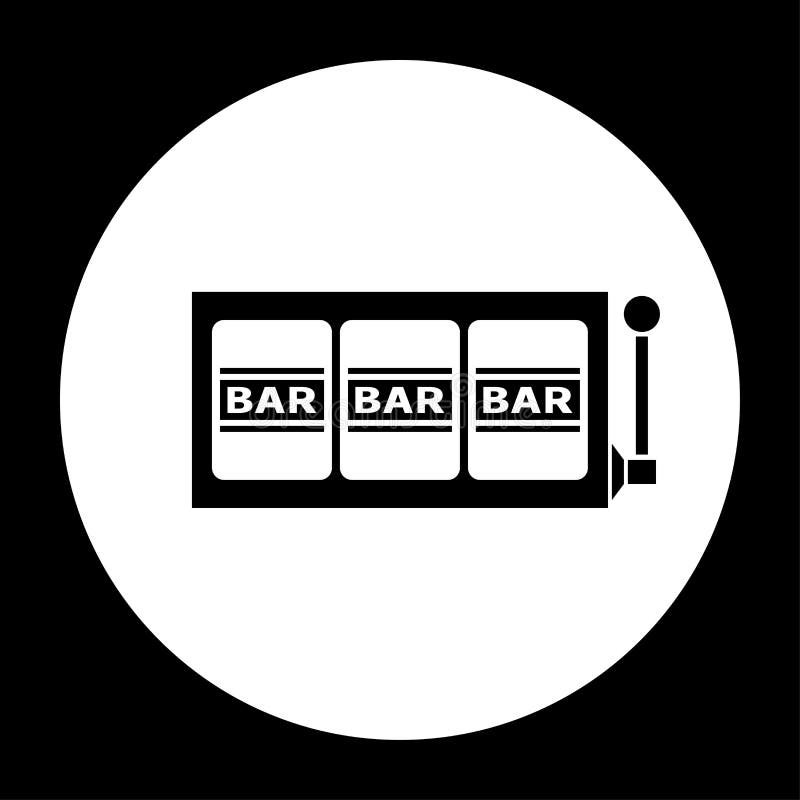 Bar Slot Reels Icon Black and White Vector Illustration Stock Vector ...
