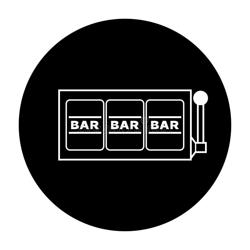 Bar Slot Reels Icon Black and White Vector Illustration Stock Vector ...