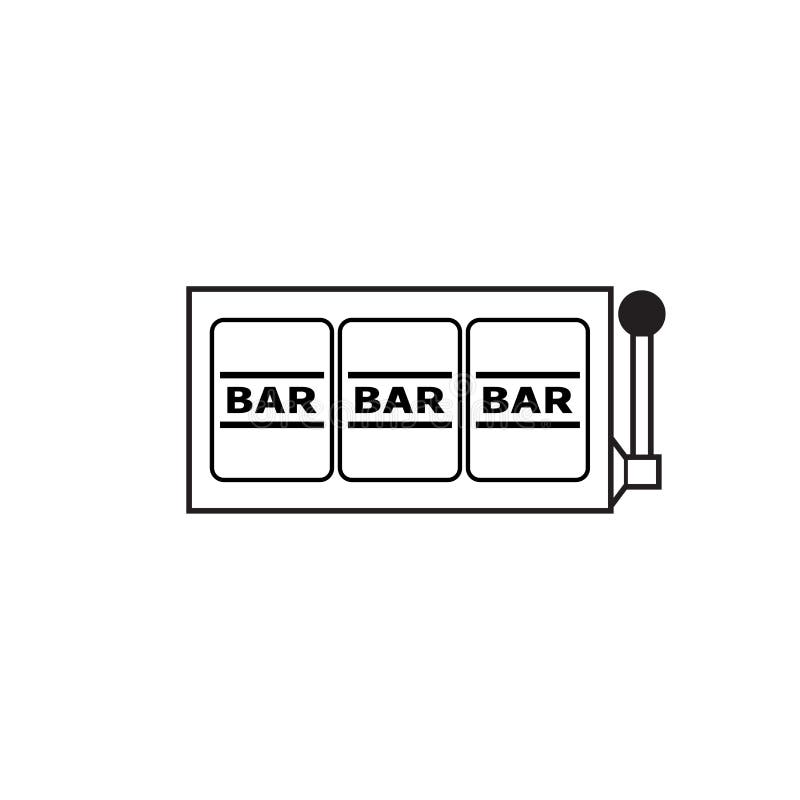 Bar Slot Reels Icon Black and White Vector Illustration Stock Vector ...