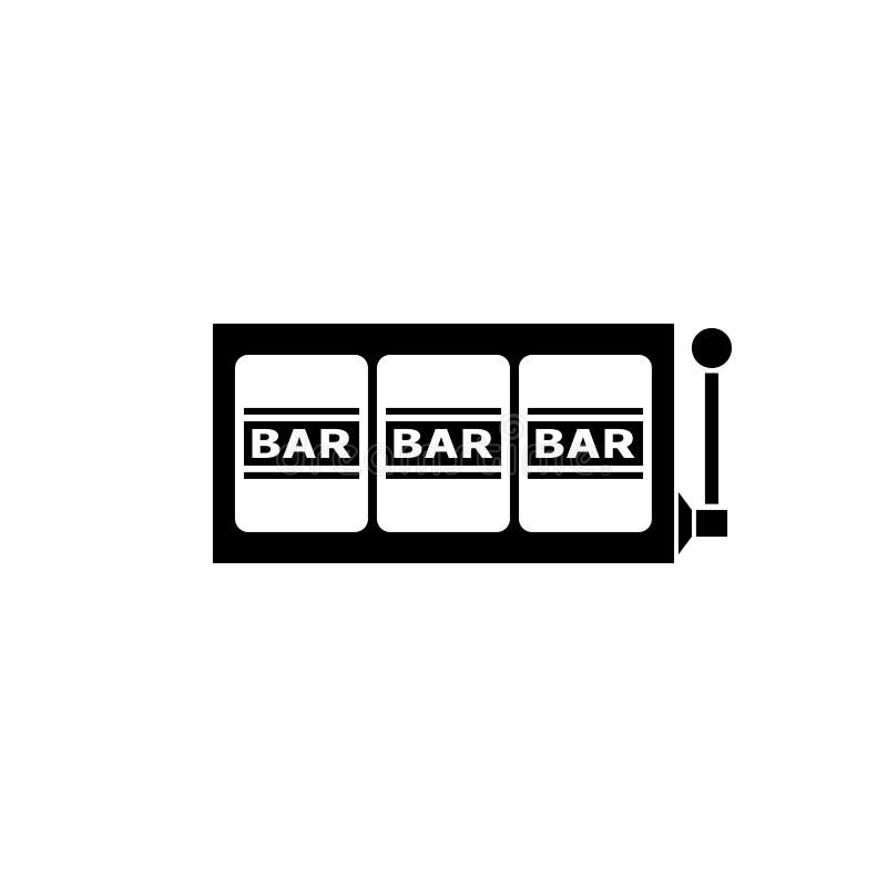 Bar Slot Reels Icon Black and White Vector Illustration Stock Vector ...