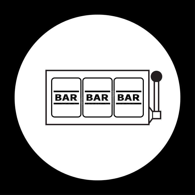 Bar Slot Reels Icon Black and White Vector Illustration Stock Vector ...