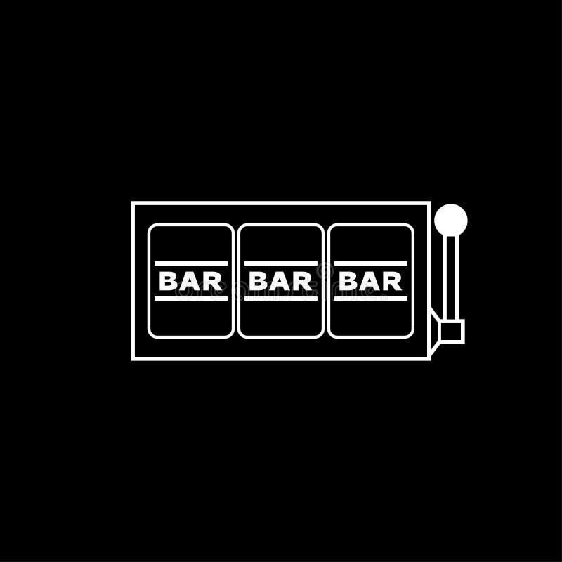 Bar Slot Reels Icon Black and White Vector Illustration Stock Vector ...
