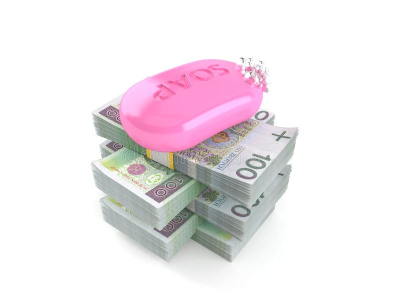 Bar of Soap with Stack of Coins Stock Illustration - Illustration of ...