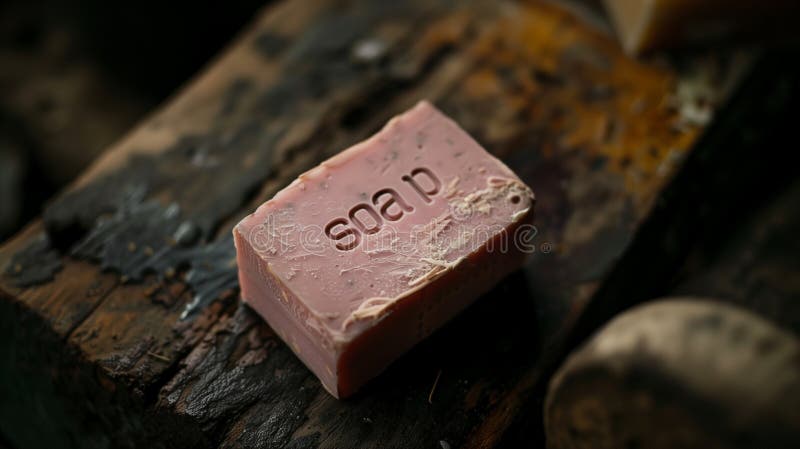 A Bar of Soap with the Word Soap Written on it. Generative AI Stock ...