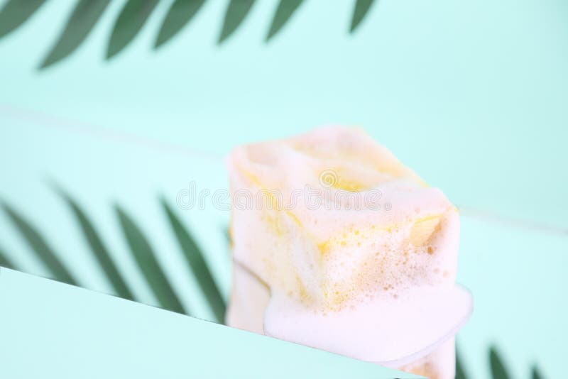 Bar of Solid Soap Foamy Yellow Soap Stock Image - Image of foam ...