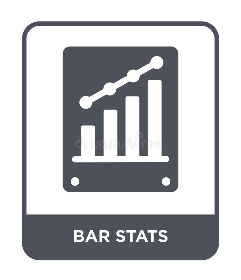 Bar Stats Icon in Trendy Design Style. Bar Stats Icon Isolated on White ...