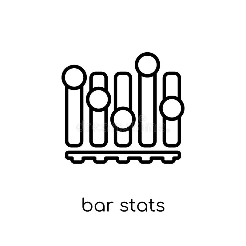 Bar Stats Icon. Trendy Modern Flat Linear Vector Bar Stats Icon Stock ...