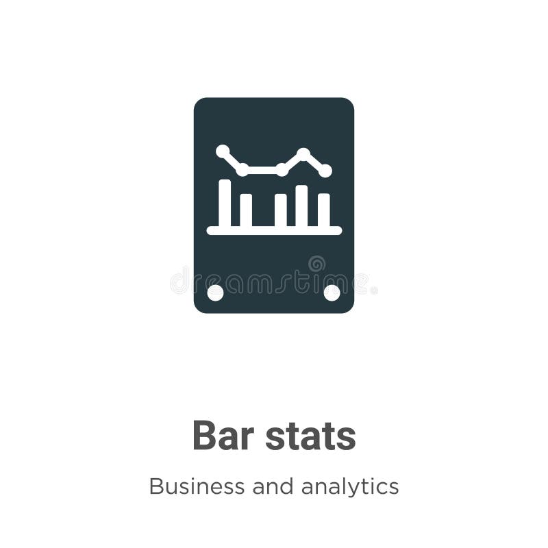 Bar Stats Vector Icon on White Background. Flat Vector Bar Stats Icon ...