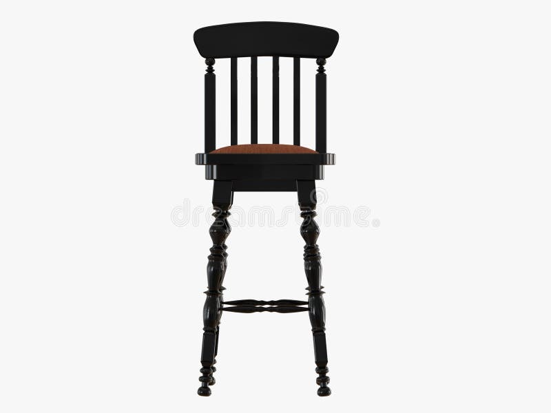 Black bar stool top view stock illustration. Illustration of object ...