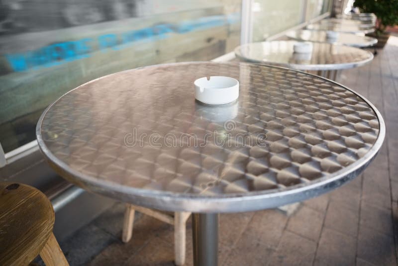 Bar Stool and Table with Ash Tray Stock Photo - Image of table ...