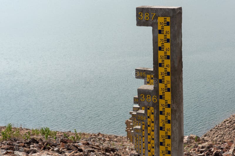 Bar Stool for Water Level Meter in the Dam Stock Image - Image of level ...