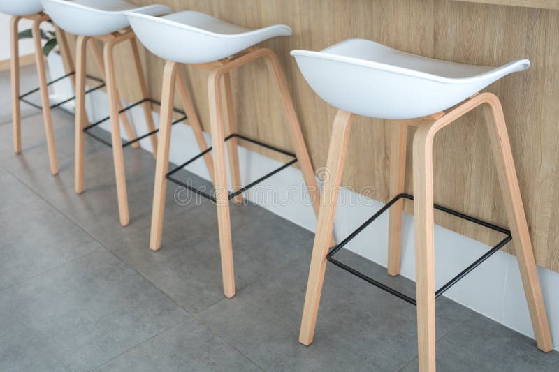 Bar Stools in Cafe or Restaurant Stock Image - Image of dining, hotel ...