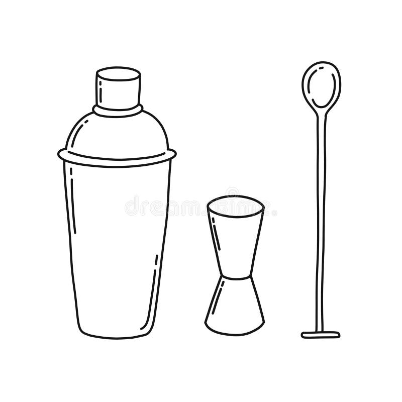 Bartender Tools Stock Illustrations – 522 Bartender Tools Stock ...