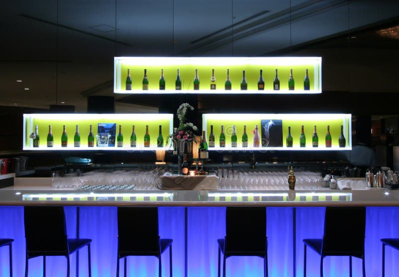 Bar in trendy club stock image. Image of music, stylish - 4178713