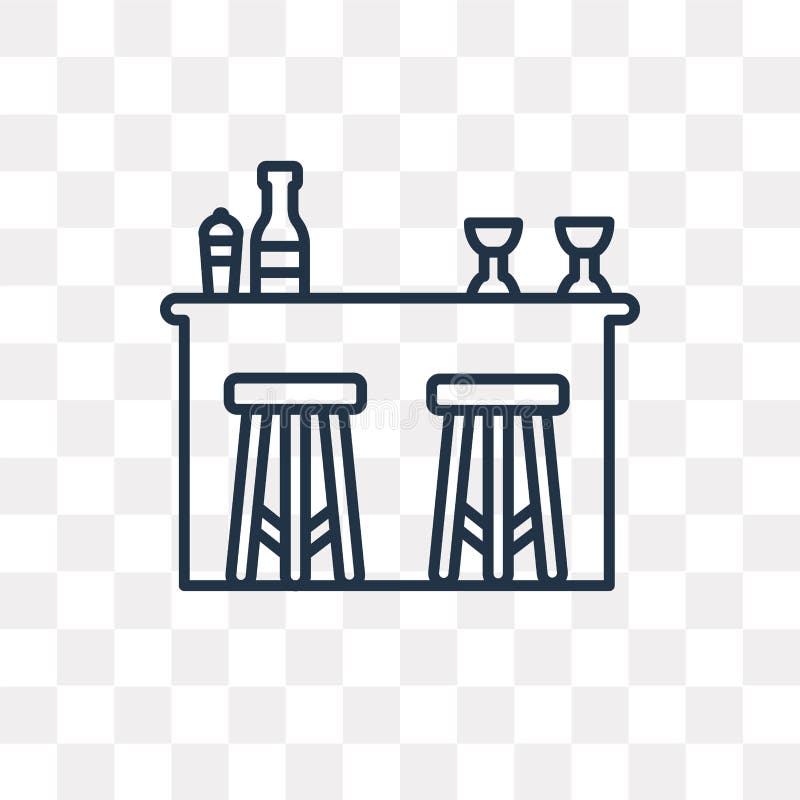 Bar Vector Icon Isolated on Transparent Background, Linear Bar T Stock ...