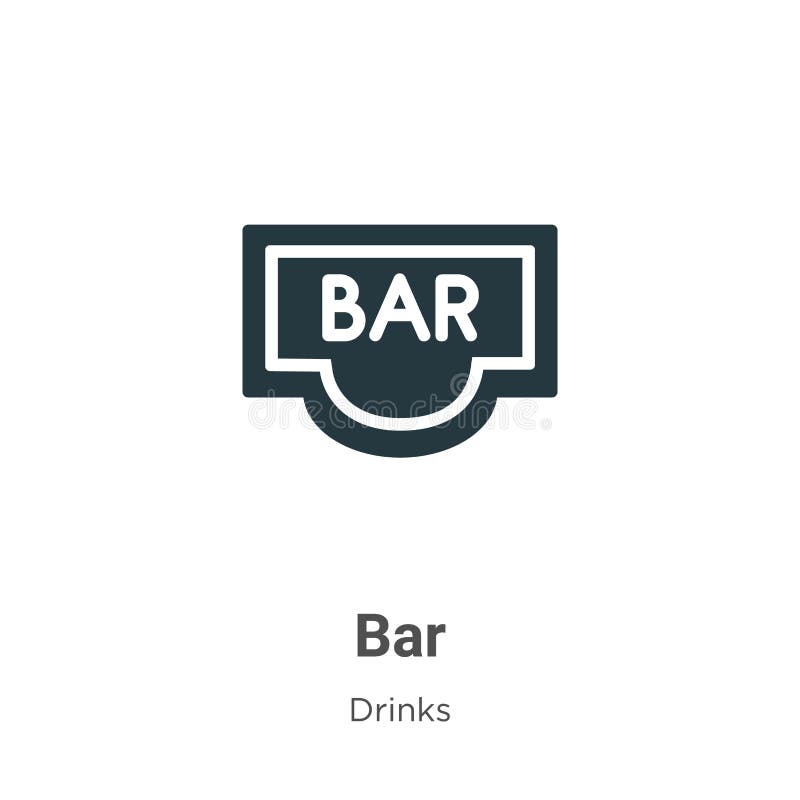 Bar Vector Icon on White Background. Flat Vector Bar Icon Symbol Sign ...