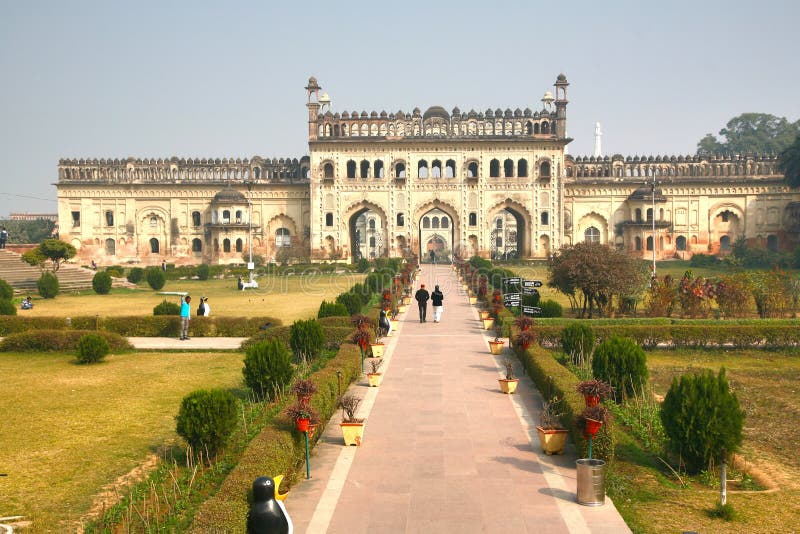 LUCKNOW, INDIA: Old Red Buildings of Lucknow Residency at Sunny Day ...