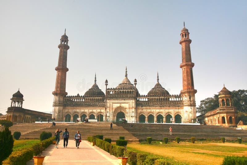 LUCKNOW, INDIA: Old Red Buildings of Lucknow Residency at Sunny Day ...