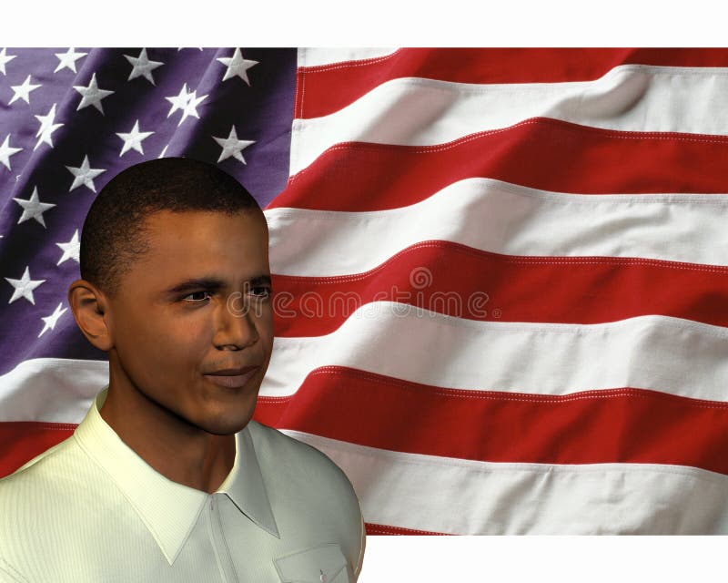 Obama Flag Two editorial image. Illustration of artwork - 5465305