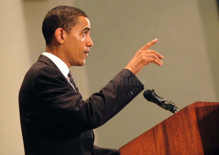 Barack Obama editorial stock image. Image of point, profile - 7590434