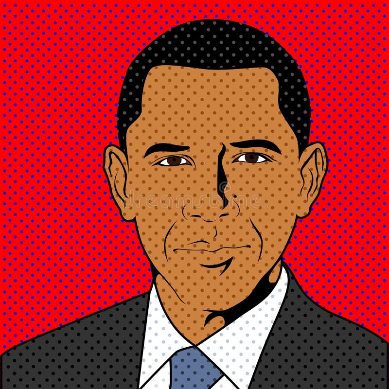 Barack obama pop art editorial photo. Illustration of artwork - 258796656
