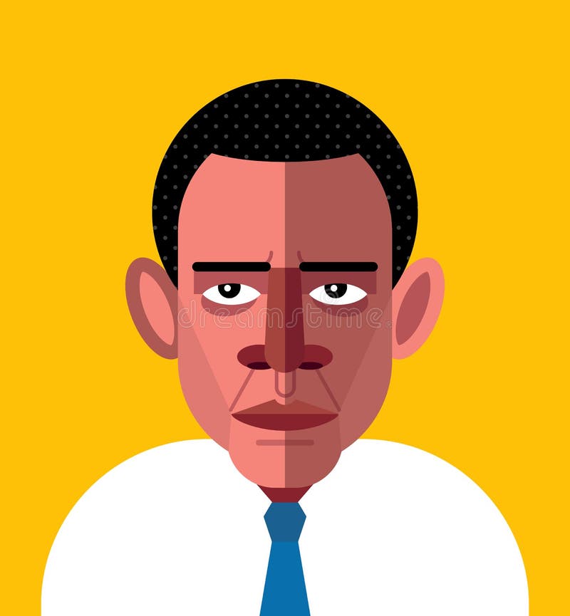 Barack Obama Portrait. editorial image. Illustration of famous - 53119545