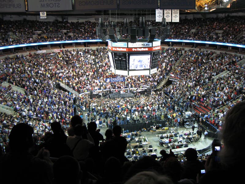 Barack Obama Rally editorial photography. Image of caucus - 4256717