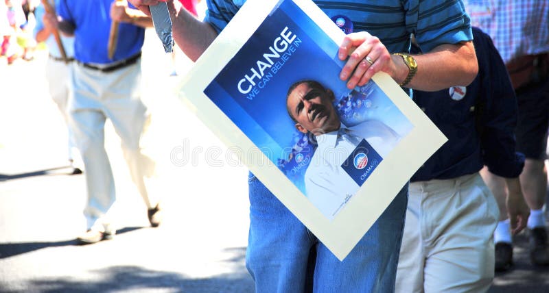 Obama Sign 1 editorial stock photo. Image of vertical - 6917628