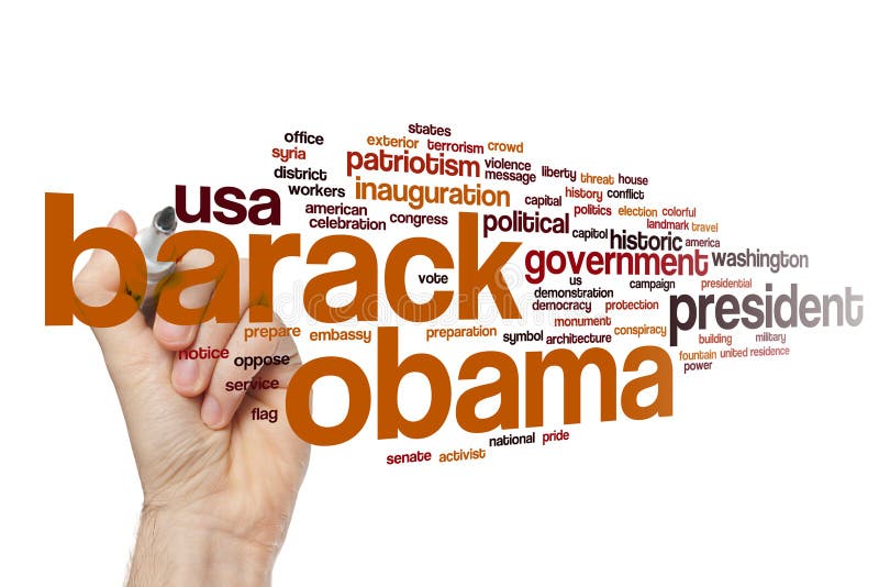 Barack Obama word cloud editorial stock photo. Image of architecture ...