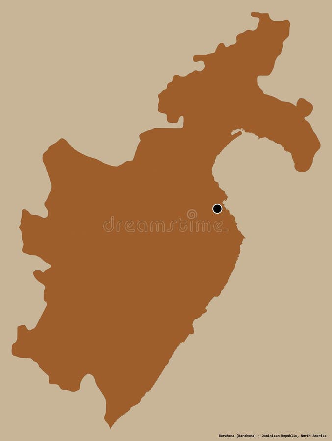 Barahona, Province of Dominican Republic, on White. Relief Stock ...