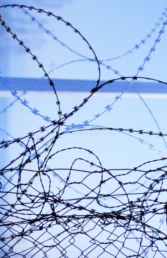 Barb wire stock image. Image of threat, hazard, risk, protect - 1042053