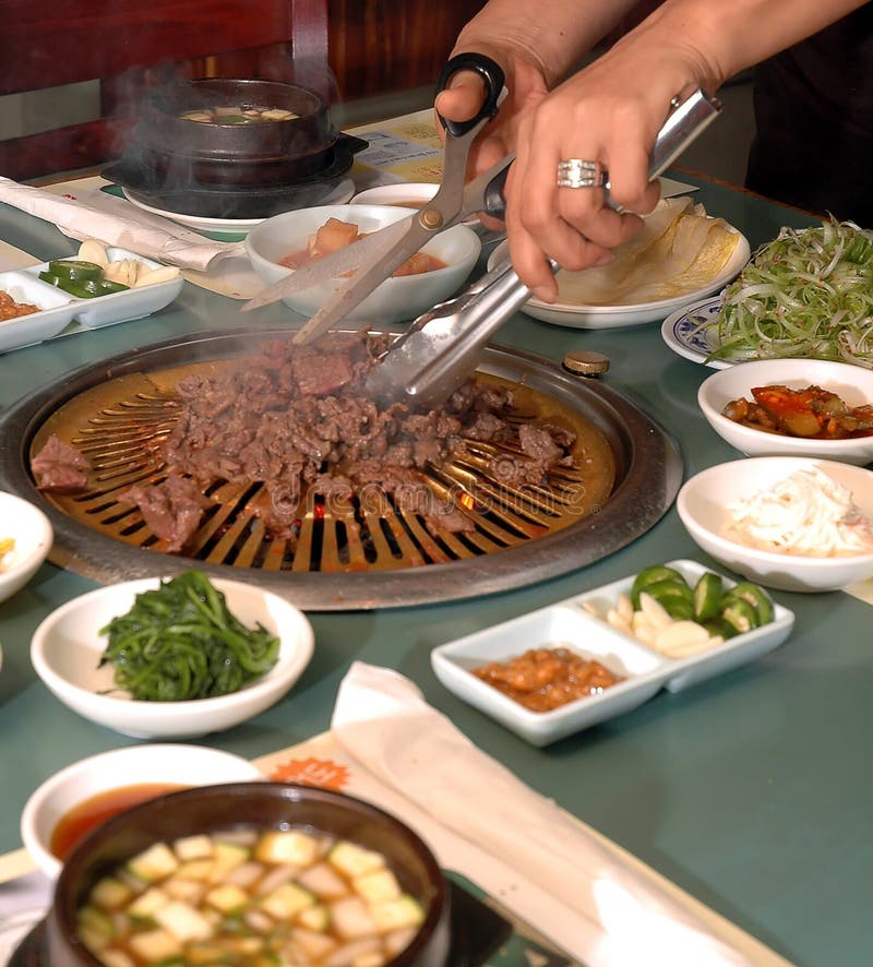 Barbacoa coreana 4 imagen de archivo. Imagen de soja, sopa - 4753795