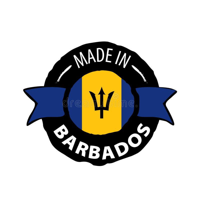 Barbados Flag, Vector Illustration Stock Vector - Illustration of ...