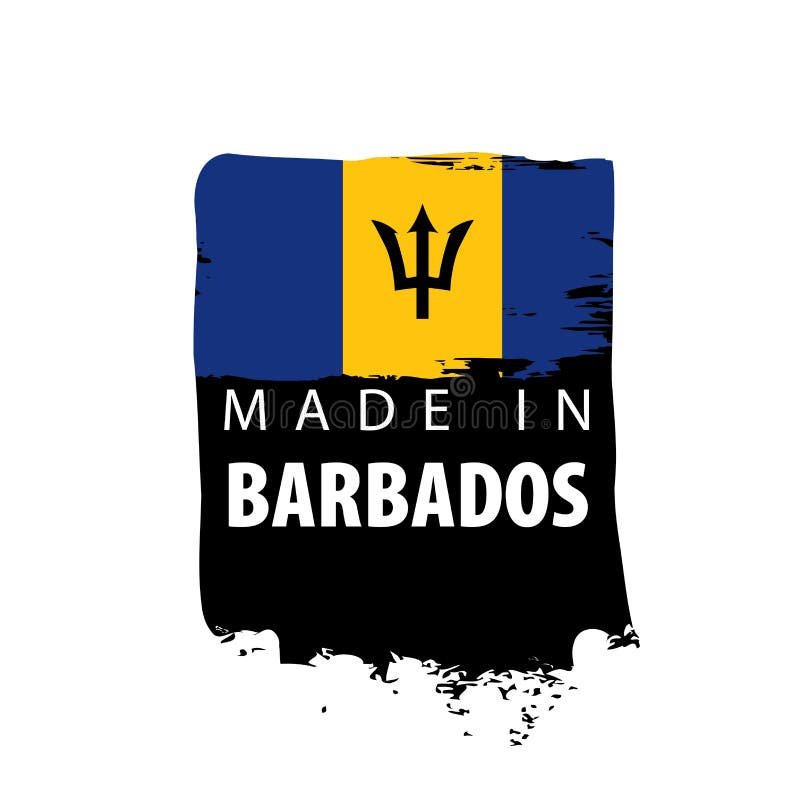 Barbados Flag, Vector Illustration Stock Vector - Illustration of ...