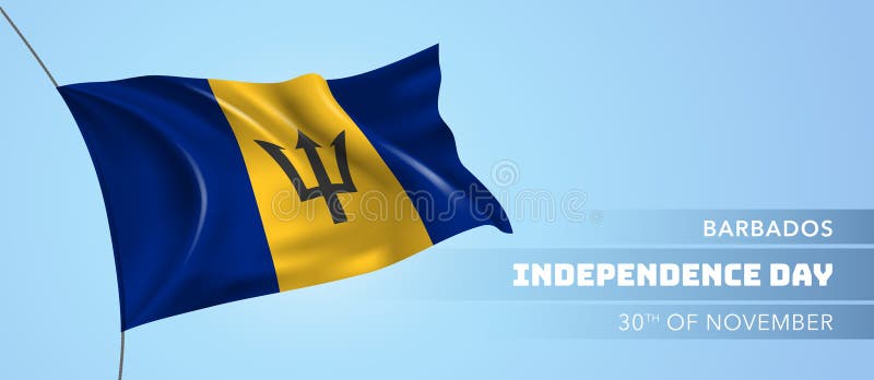 Barbados Happy Independence Day Greeting Card, Banner Vector ...
