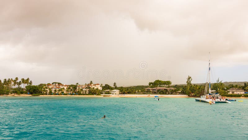 Barbados Island S Sandy Paradise Beach, Caribbean Island Editorial ...